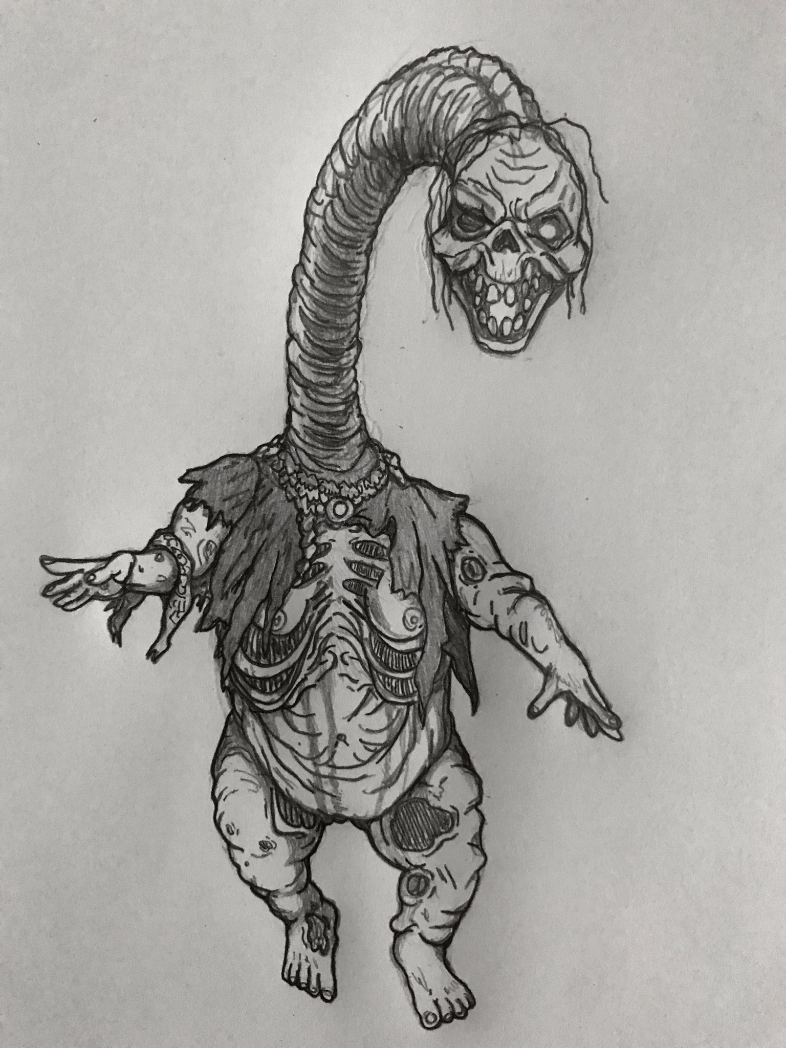 Evil Monster Drawings In Pencil
