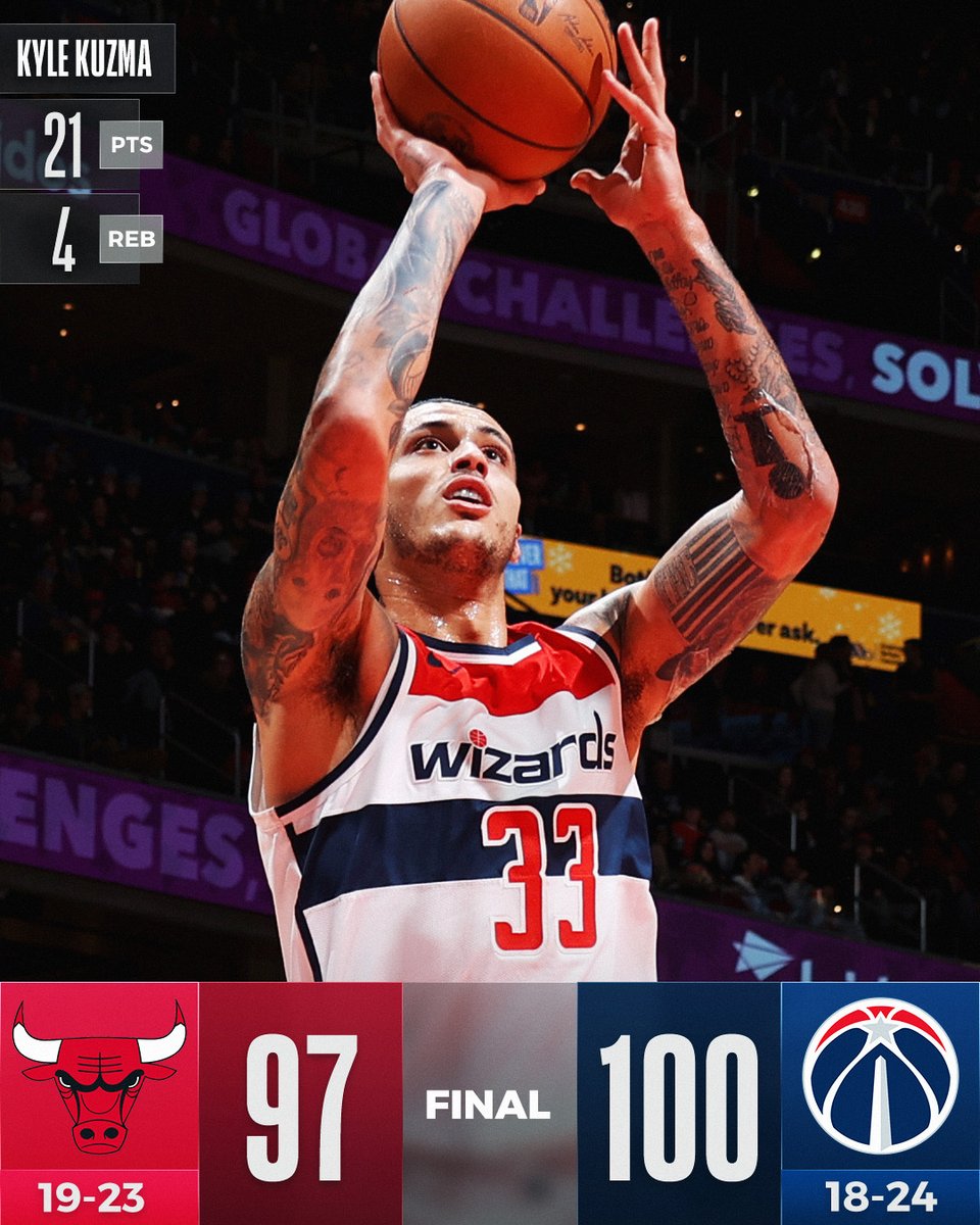 NBA on Twitter: "🏀 FINAL SCORE THREAD 🏀 Kuz scored a team-high 21 PTS and hit the clutch game ...