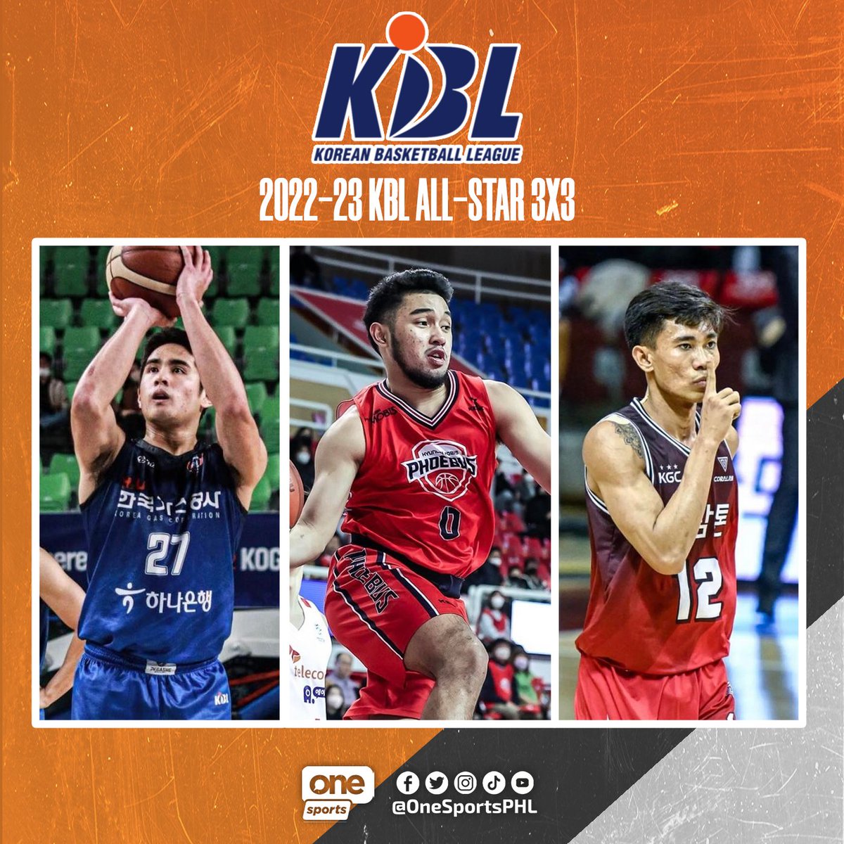 One Sports on Twitter: "Team Philippines in the 2022-23 #KBL All-Star Game! Anyang KGC's Rhenz ...