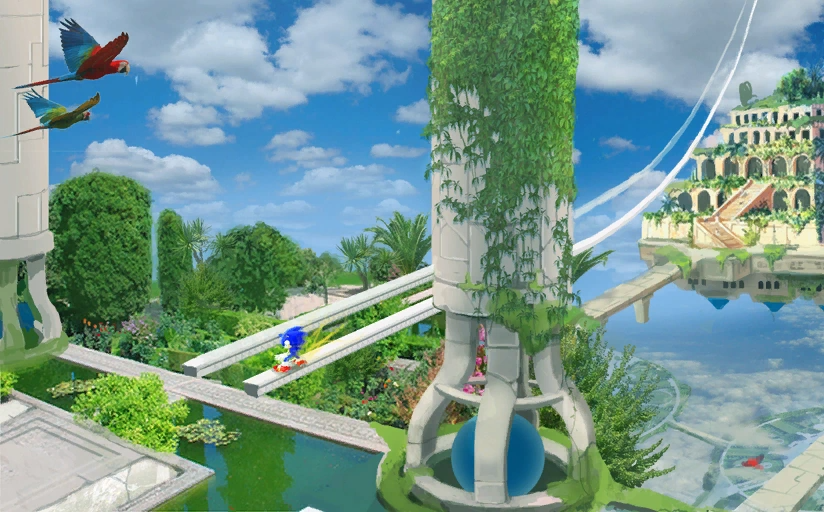 Daily Sonic Art on Twitter: "Sky Sanctuary Zone concept art (Sonic Generations, 2011)"