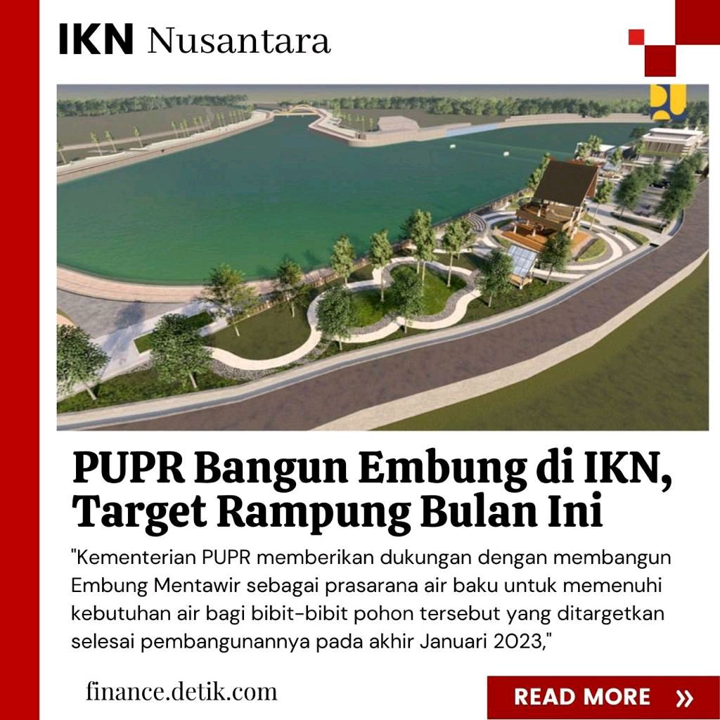 SiputTerbang on Twitter: "PUPR bangun embung mentawir sebagai prasarana air baku untuk memenuhi ...
