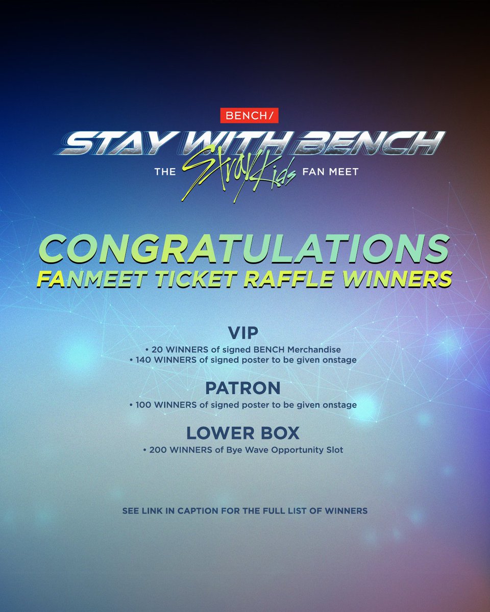 📢 SKZ Fan Meet Raffle Winners 📢 Congratulations to all of the VIP ...