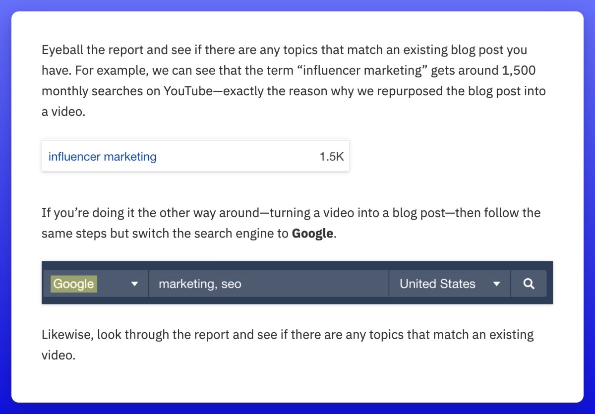 9 content repurposing ideas to try 💡 Published a blog post? Don't stop there. Get more mileage ...