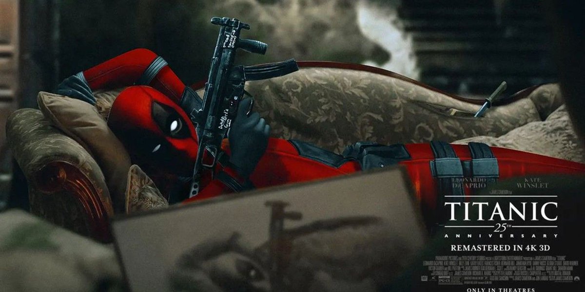 Deadpool crosses over with Titantic in new fan art. https://t.co ...