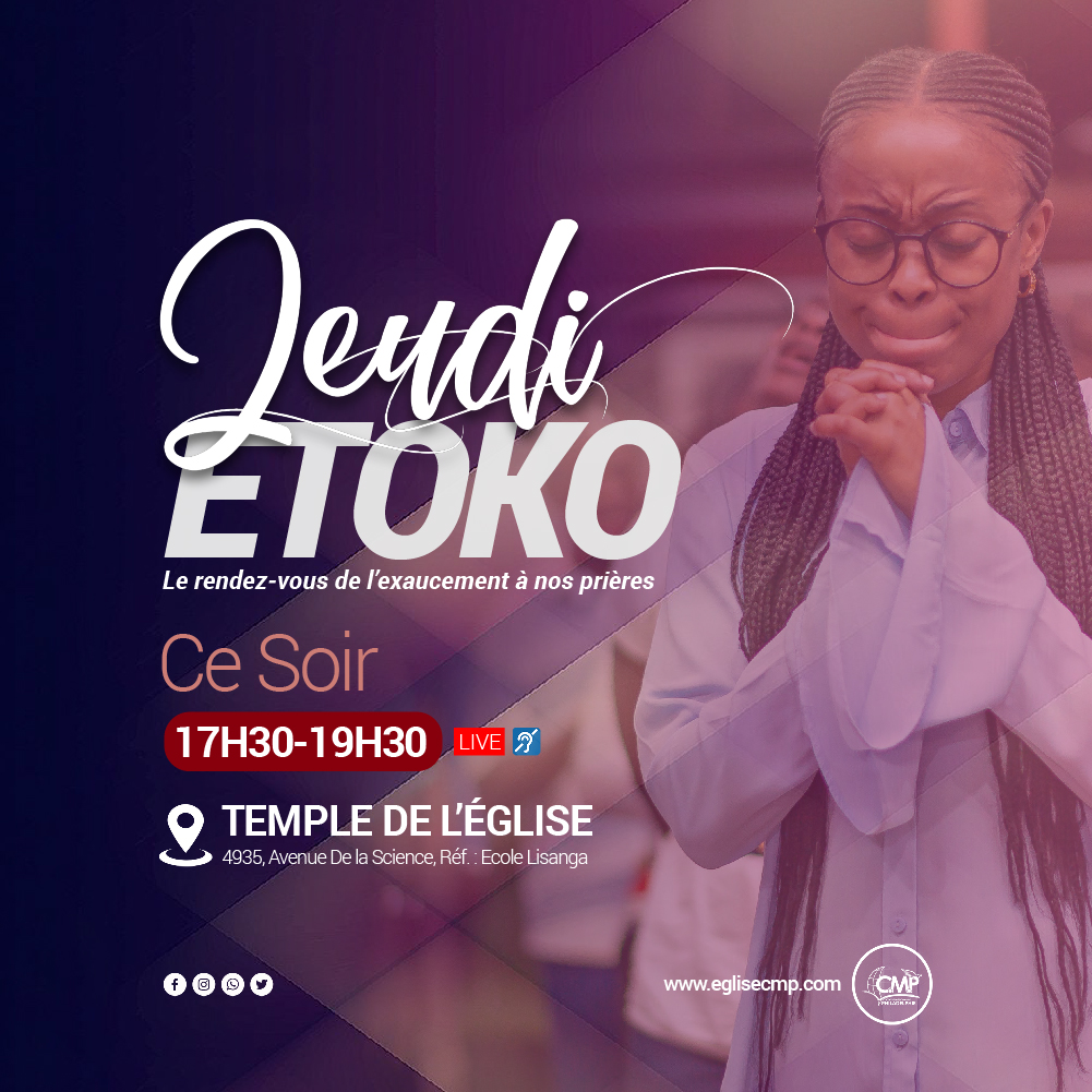 Centre Missionnaire Philadelphie on Twitter: "Retrouvons-nous à 𝐉𝐄𝐔𝐃𝐈 𝐄𝐓𝐎𝐊𝐎 pour encore plus des ...