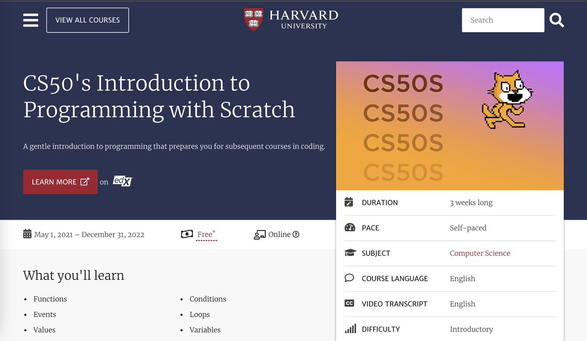 Harvard University is offering free online courses. Learn Computer ...