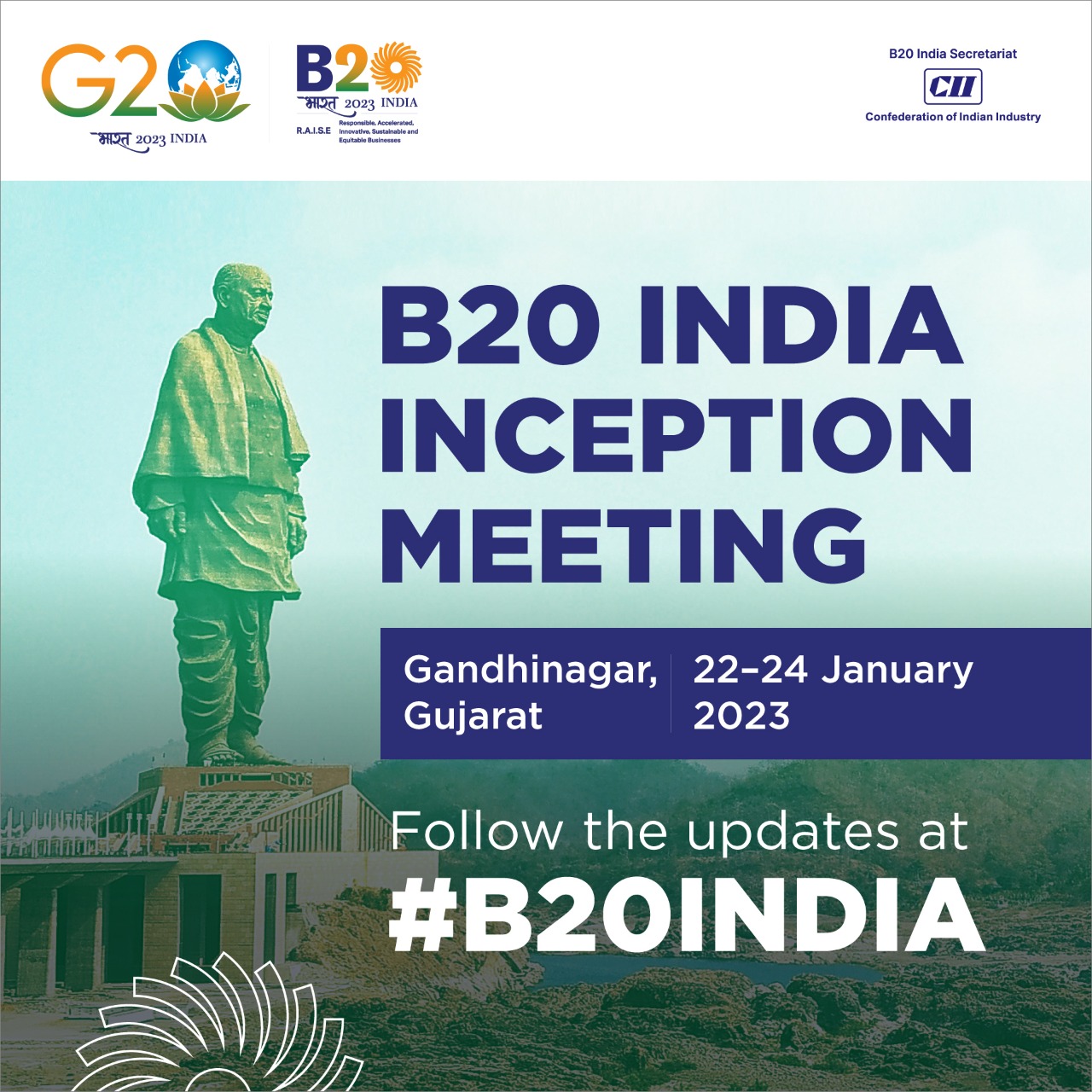 B20 inception meeting in Gandhinagar from 22 to 24 January 2023 ...