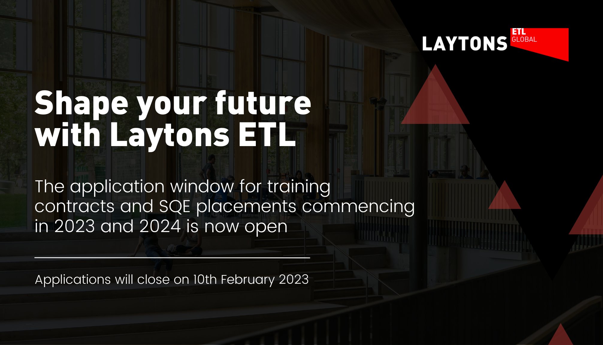 Laytons ETL on Twitter: "Our training contract #applications are now live on our website! 🖥 We ...