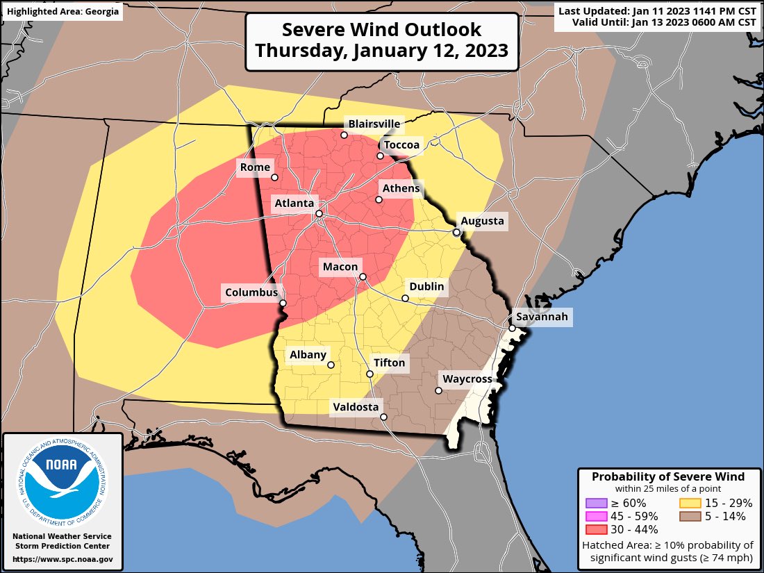 City of Alpharetta on Twitter: "RT @AFCEMA: Severe Weather Likely Today Our area has been ...