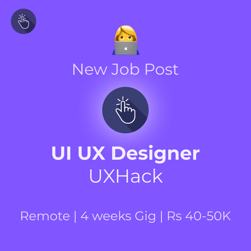 Akshay Kanade on Twitter: "It's been a while, but we looking for a UI UX designer for a short 4 ...
