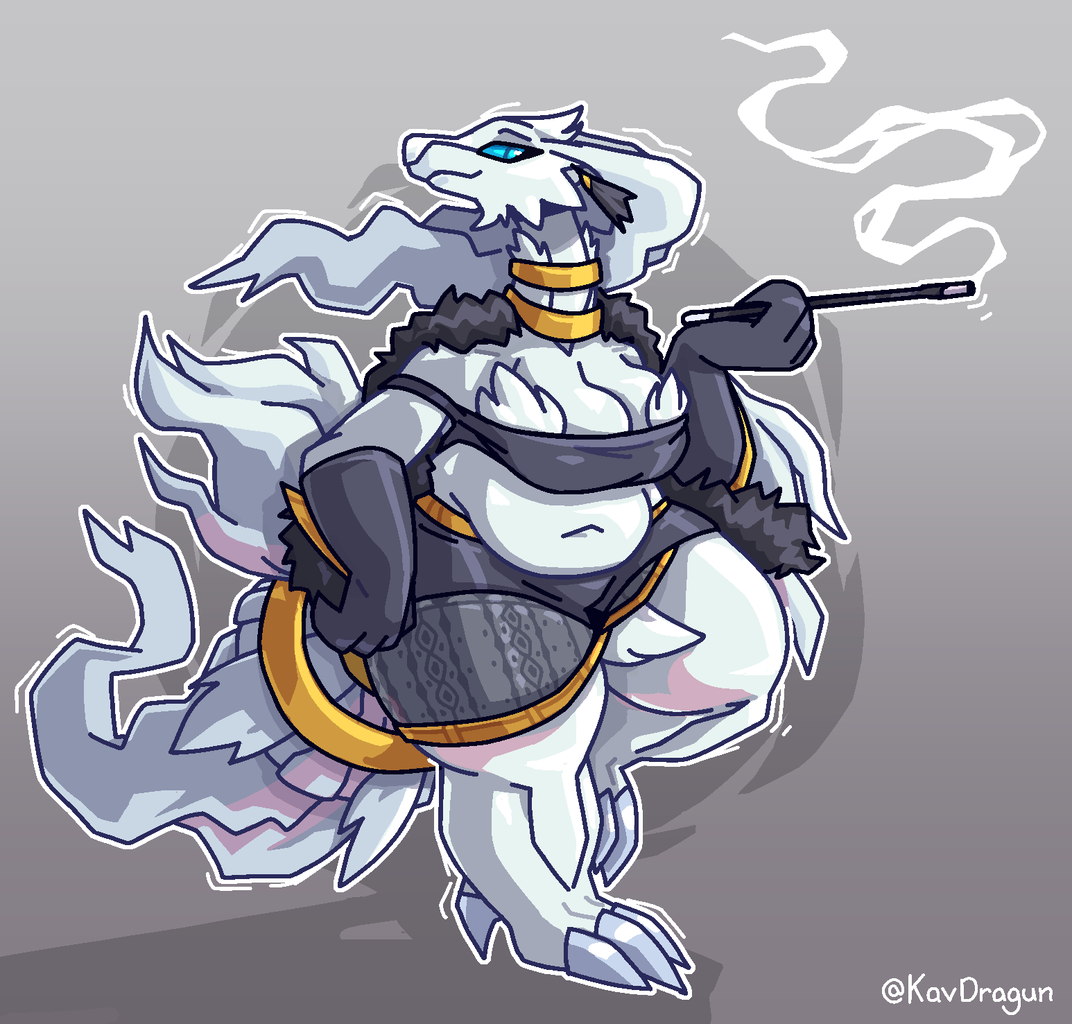 Kavdragun 🐉 Commissions Open on Twitter: "Pokemon anthro time. A graceful & stylish Reshiram ...