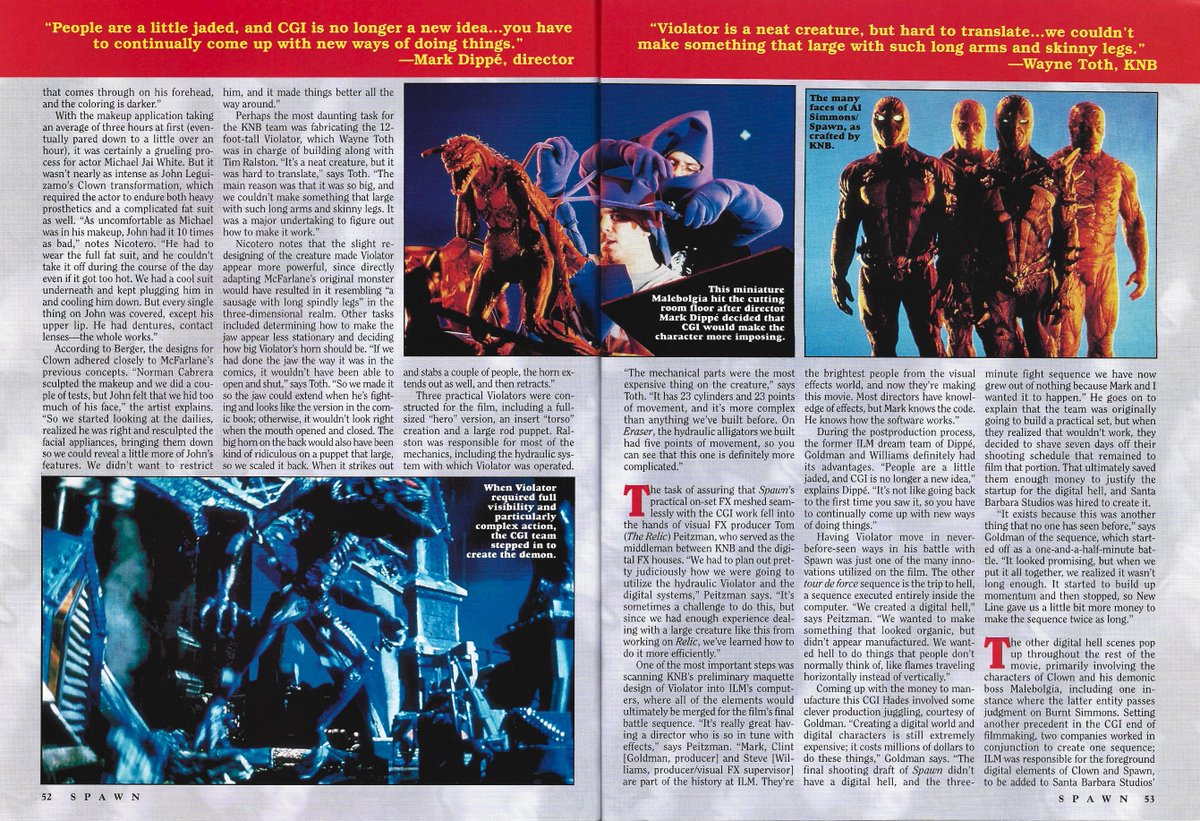 Daily Spawn Archive on Twitter: ""FX FROM HELL" An article about Spawn: The Movie's practical ...