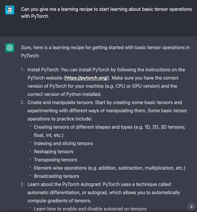 Curious about how to use ChatGPT to learn PyTorch. Here is how I have ...
