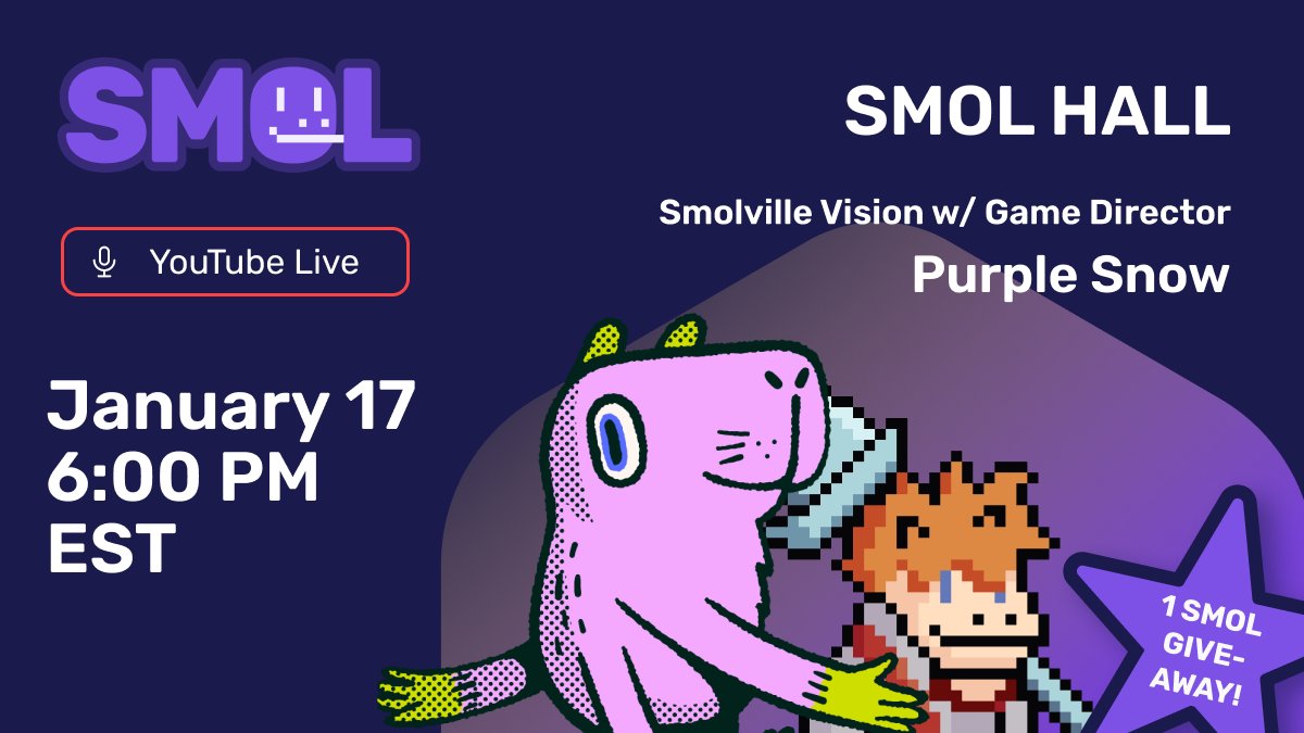 Smolverse on Twitter: "We're kicking off 2023 with a special Smol Hall feat. @PurplezSnow, the ...
