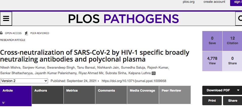 Chris Turnbull on Twitter: "HIV antibodies found to help nuetralise Sars 2/Covid and recommended ...