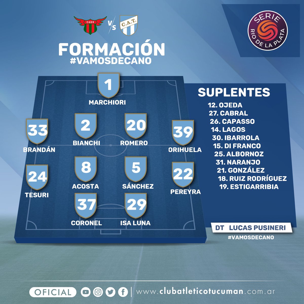 Atlético Tucumán On Twitter Serierdelp 📋 ¡los Elegidos De Pusineri