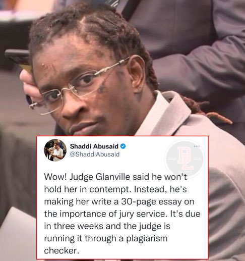 Daily Loud On Twitter A Juror In Young Thug s YSL Trial Who Left The Country To Go On Vacation daily-loud-on-twitter-a-juror-in-young-thug-s-ysl-trial-who-left-the-country-to-go-on-vacation