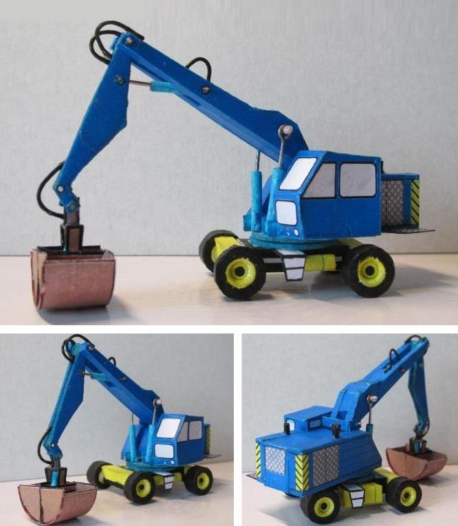 Papermau Wheeled Hydraulic Excavator T Paper Model In | My XXX Hot Girl