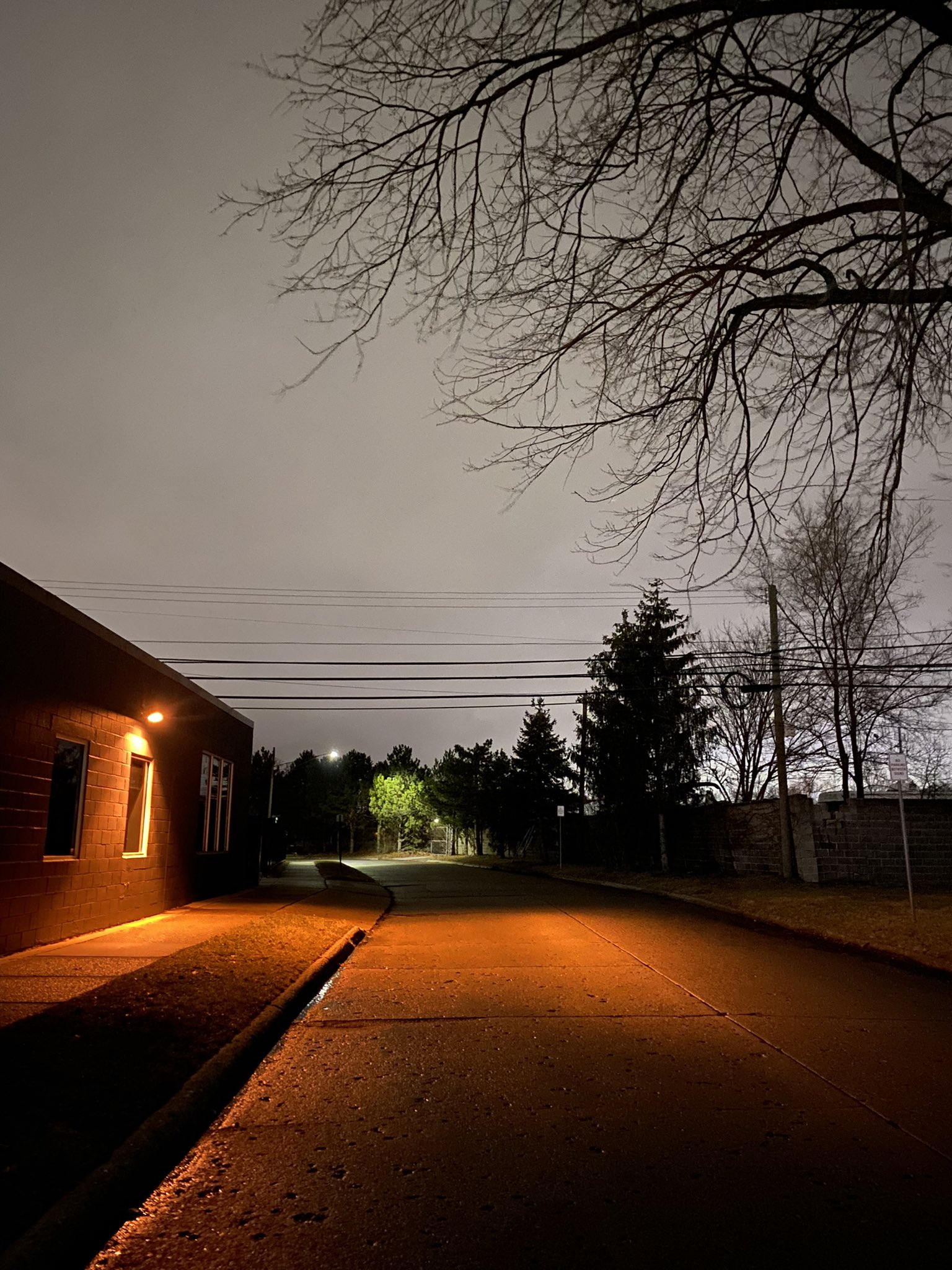Dark Neighborhood Street