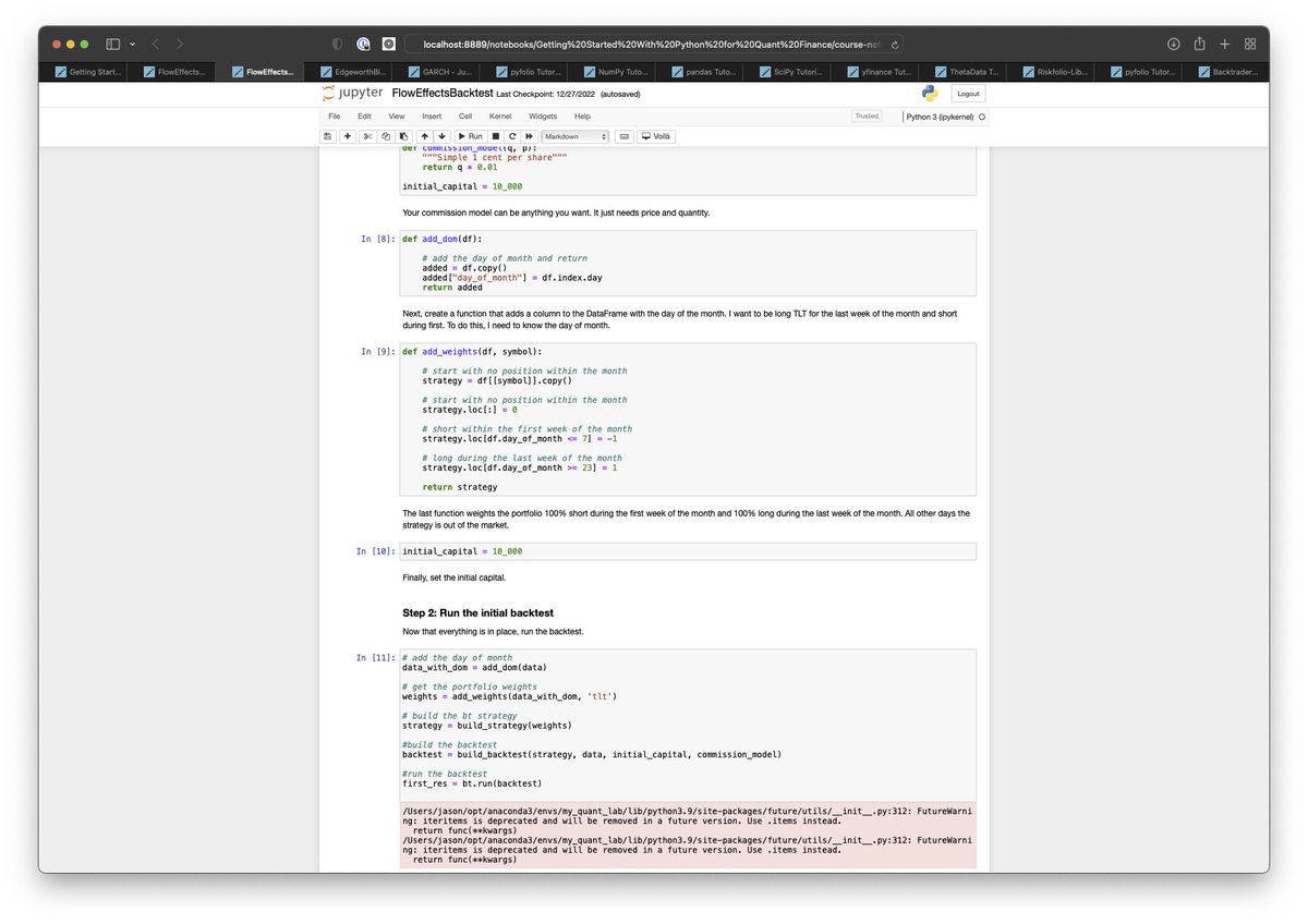 Backtest a trading strategy with Backtrader When you're ready, use a ...