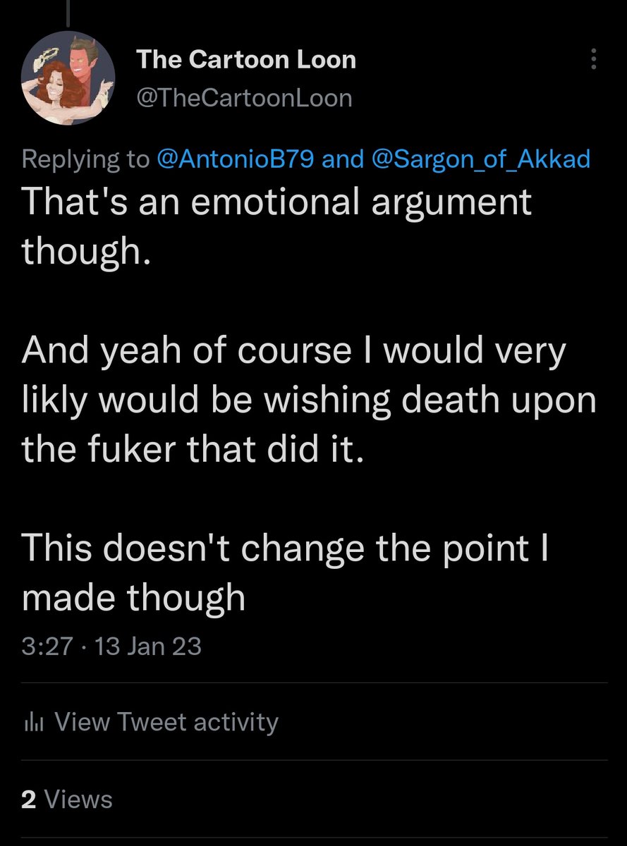 The Cartoon Loon on Twitter: "My argument isn't based on emotion."