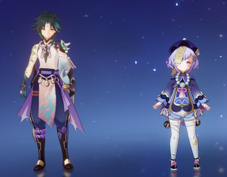 Ceni 🎐 on Twitter: "i forgot how short xiao is... qiqi carrying xiao is technically possible ...