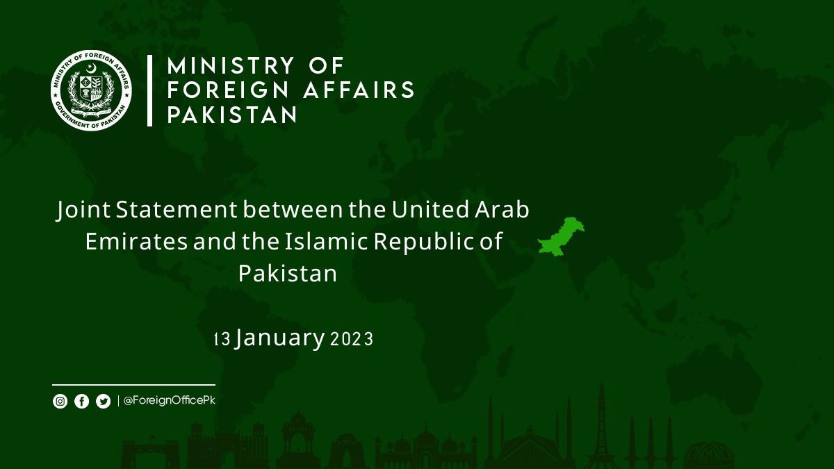 Spokesperson 🇵🇰 MoFA on Twitter: "Joint Statement between the United ...
