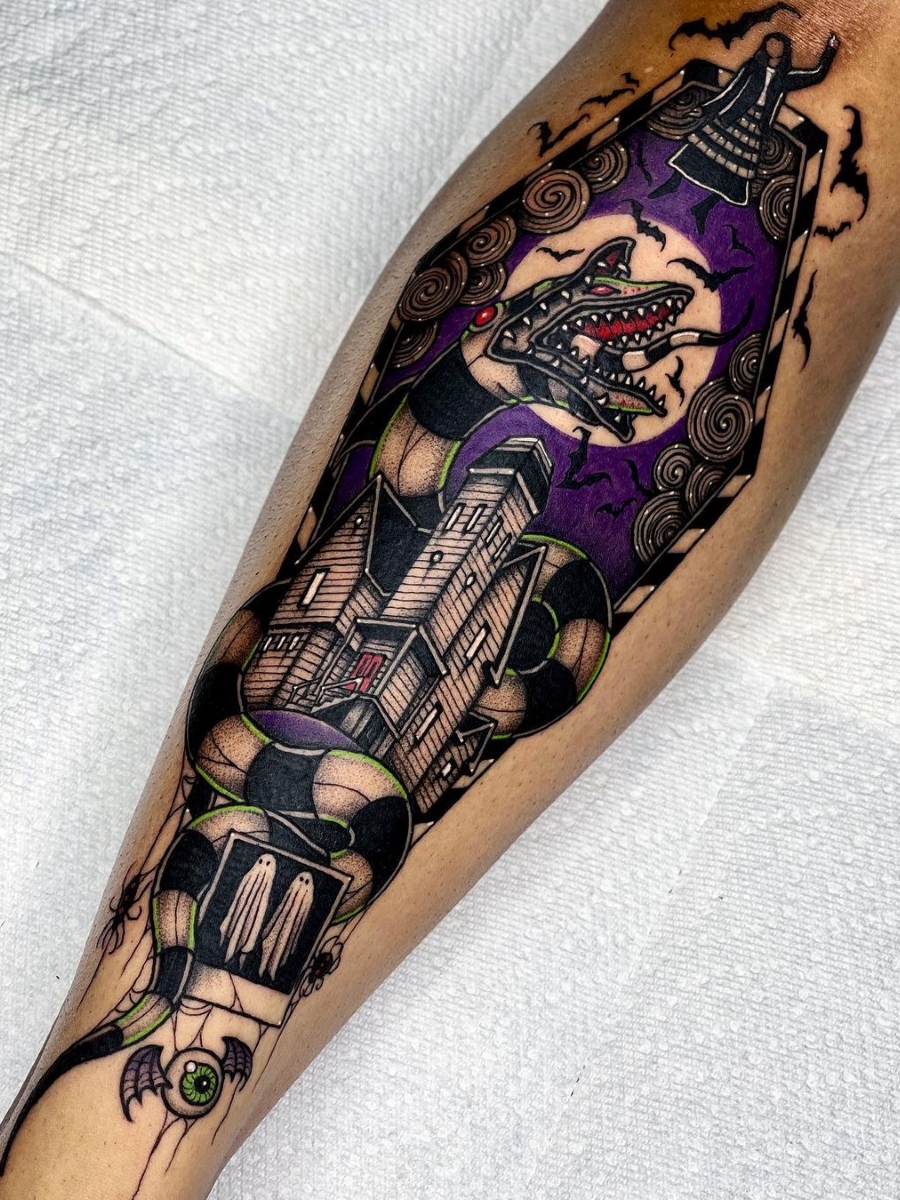 Sandworm Beetlejuice Tattoo