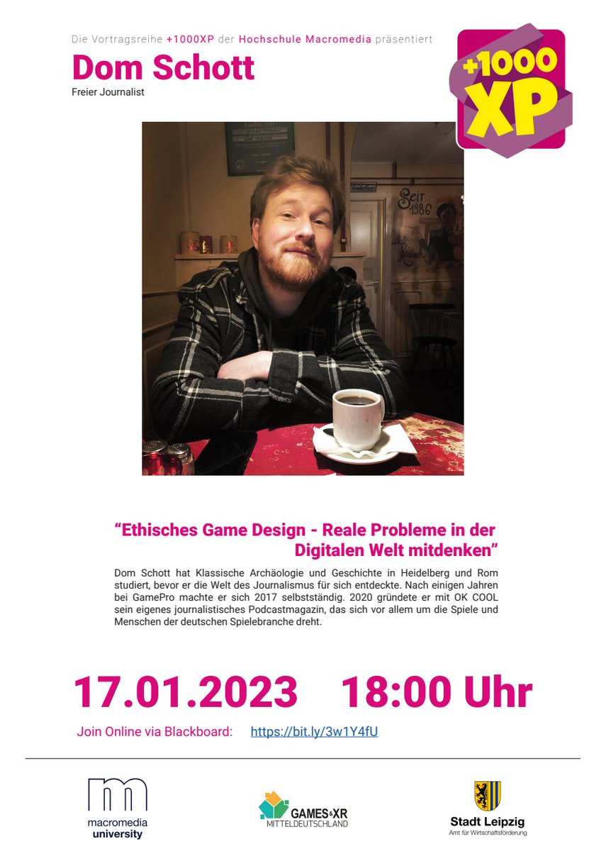 Dom Schott on Twitter: "Hallo! Ich wurde von der Macromedia Leipzig eingeladen, nächste Woche ...