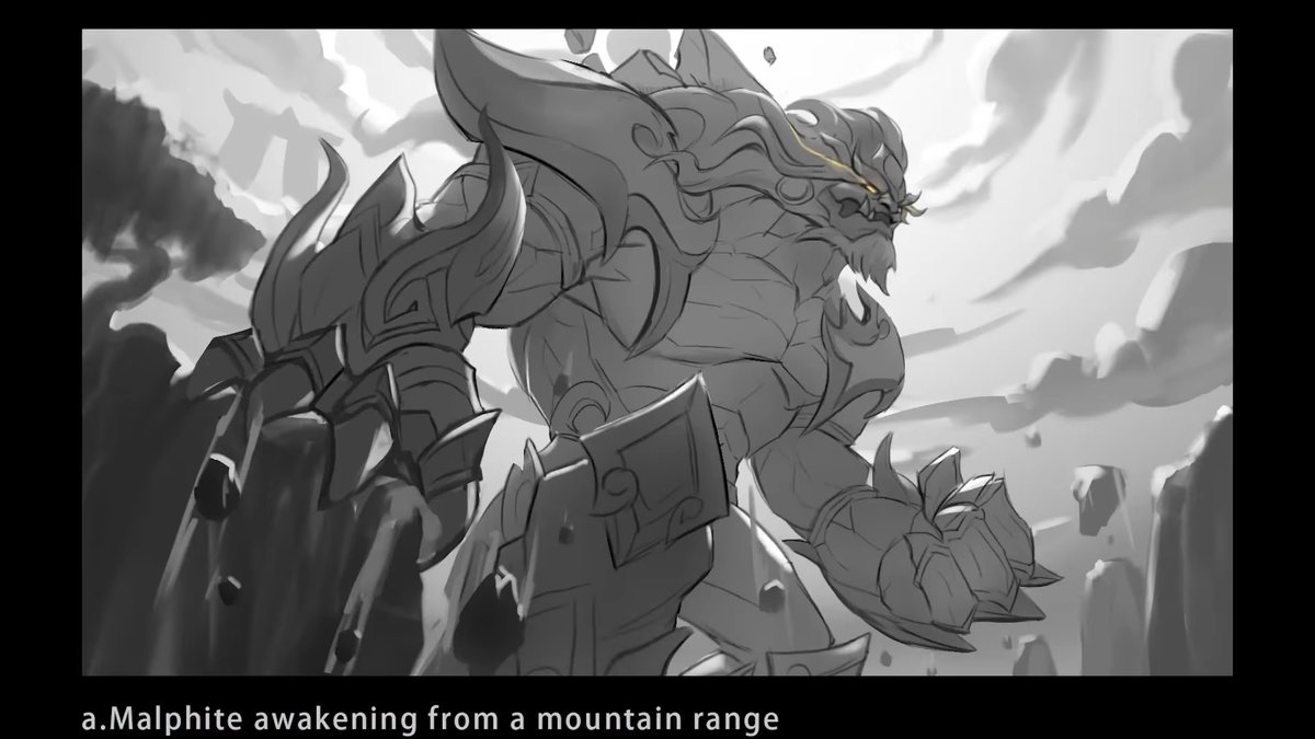 「Lunar Guardian Malphite Splash Concepts 」|Spideraxeの漫画