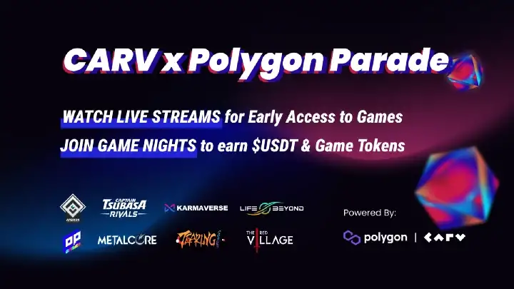 CARV on Twitter: "🟣CARV x Polygon Parade🟣 CARV joins forces with @PolygonGaming to introduce top ...