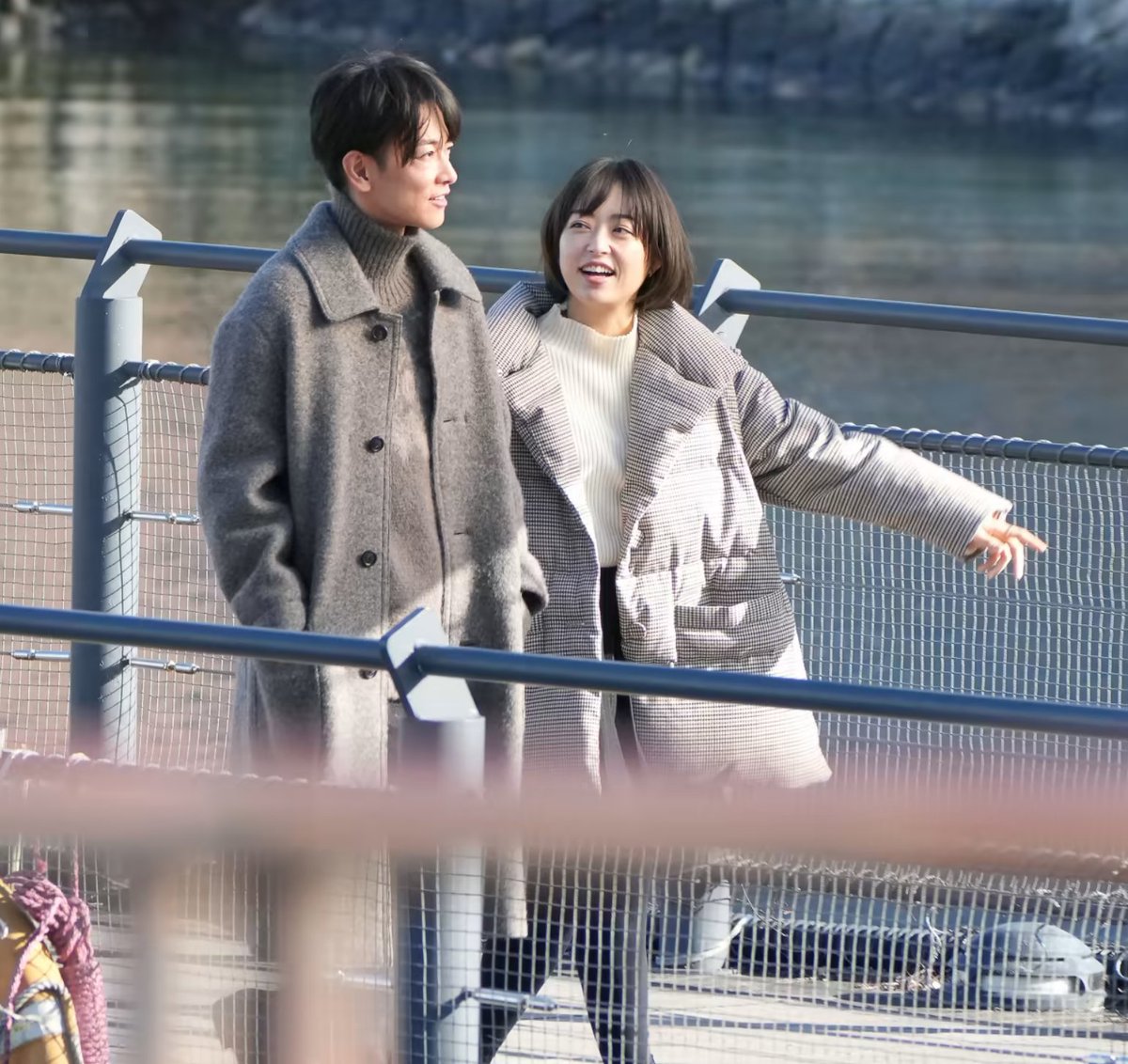 unleashthegeek on Twitter: "Inoue Mao and Satoh Takeru filming for TBS drama 'Hyakuman-kai Ieba ...