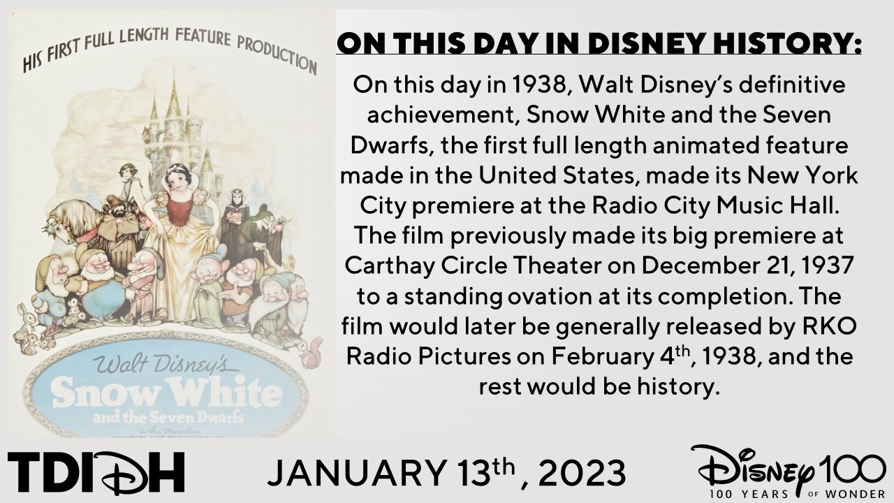 Disney Schedule Archive on Twitter: "On this day in 1938, Snow White ...