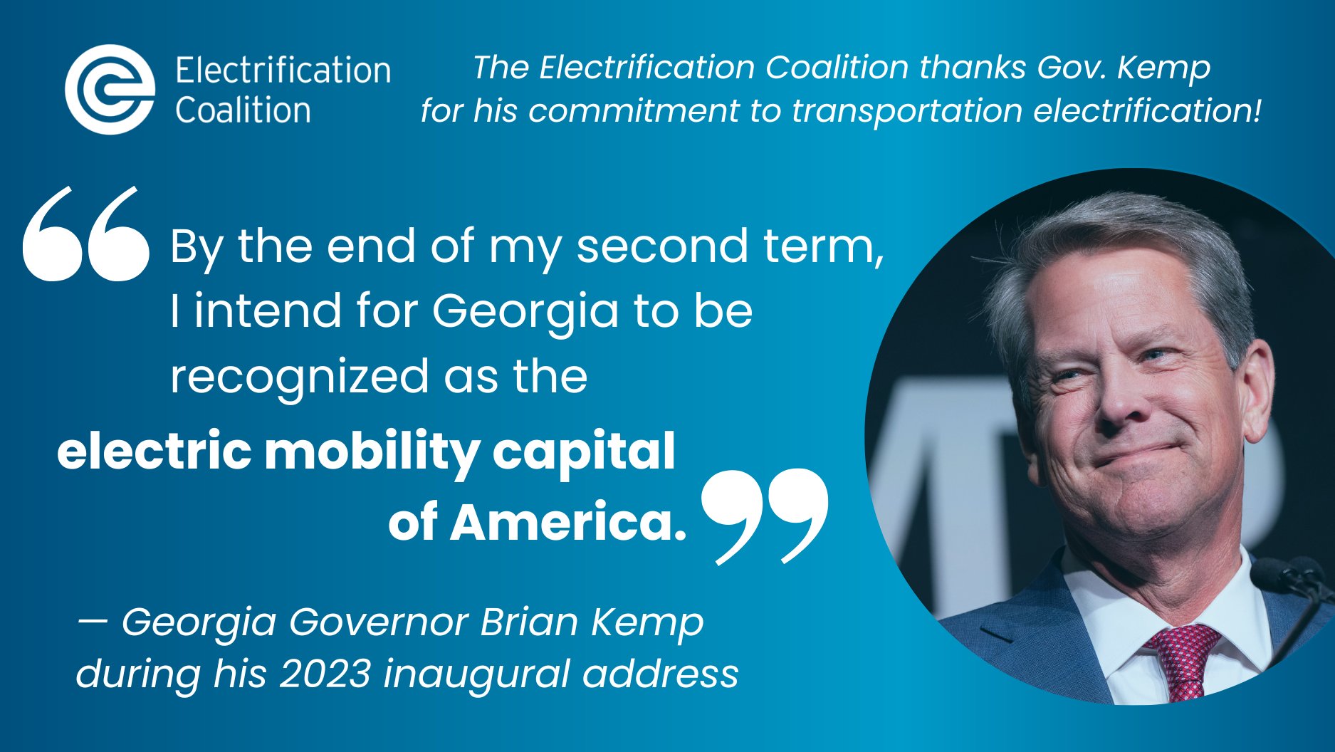 Electrification Coalition on Twitter: "Thank you, @GovKemp, for announcing your commitment to ...