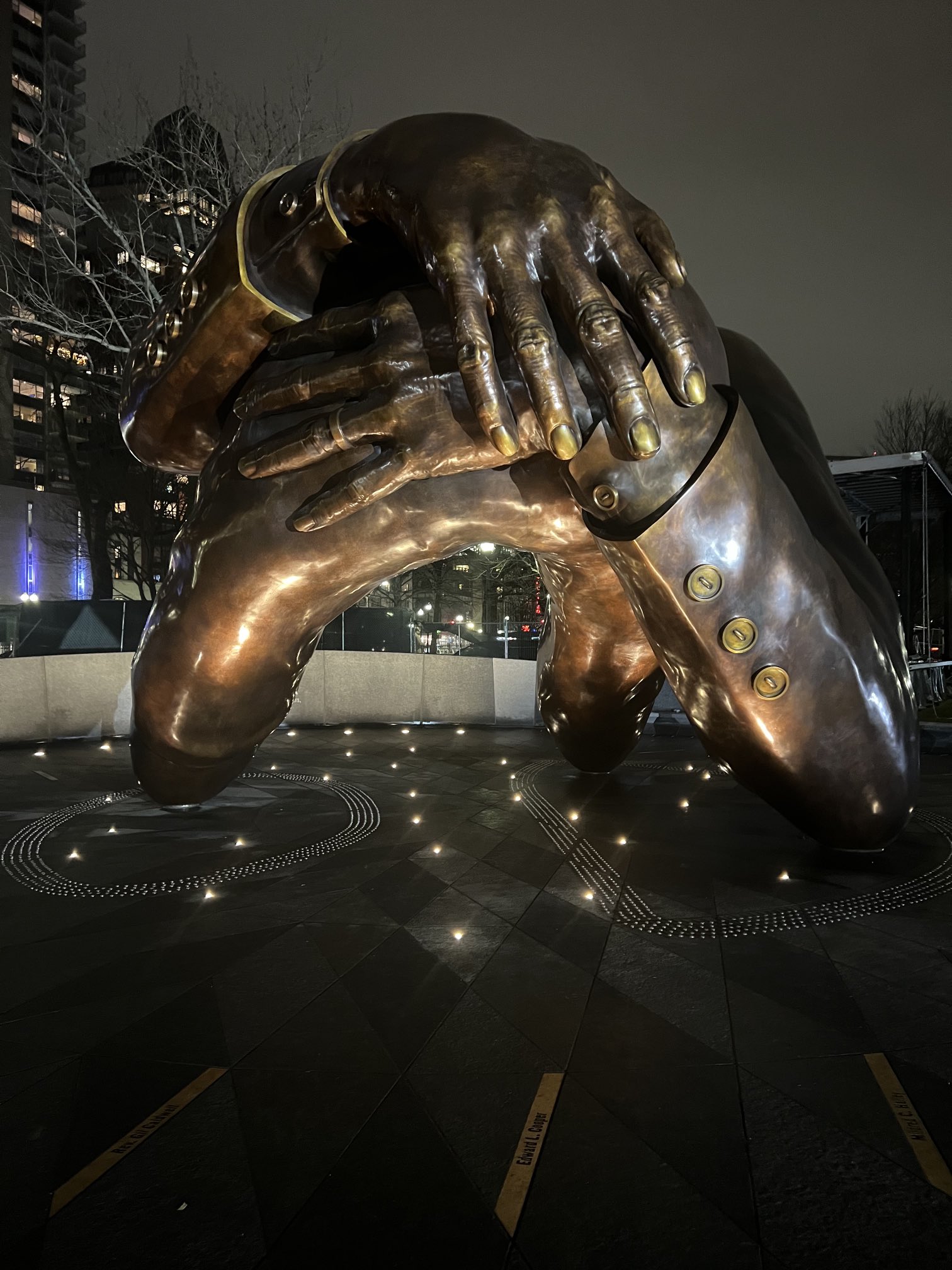 Martin Luther King Memorial At Night