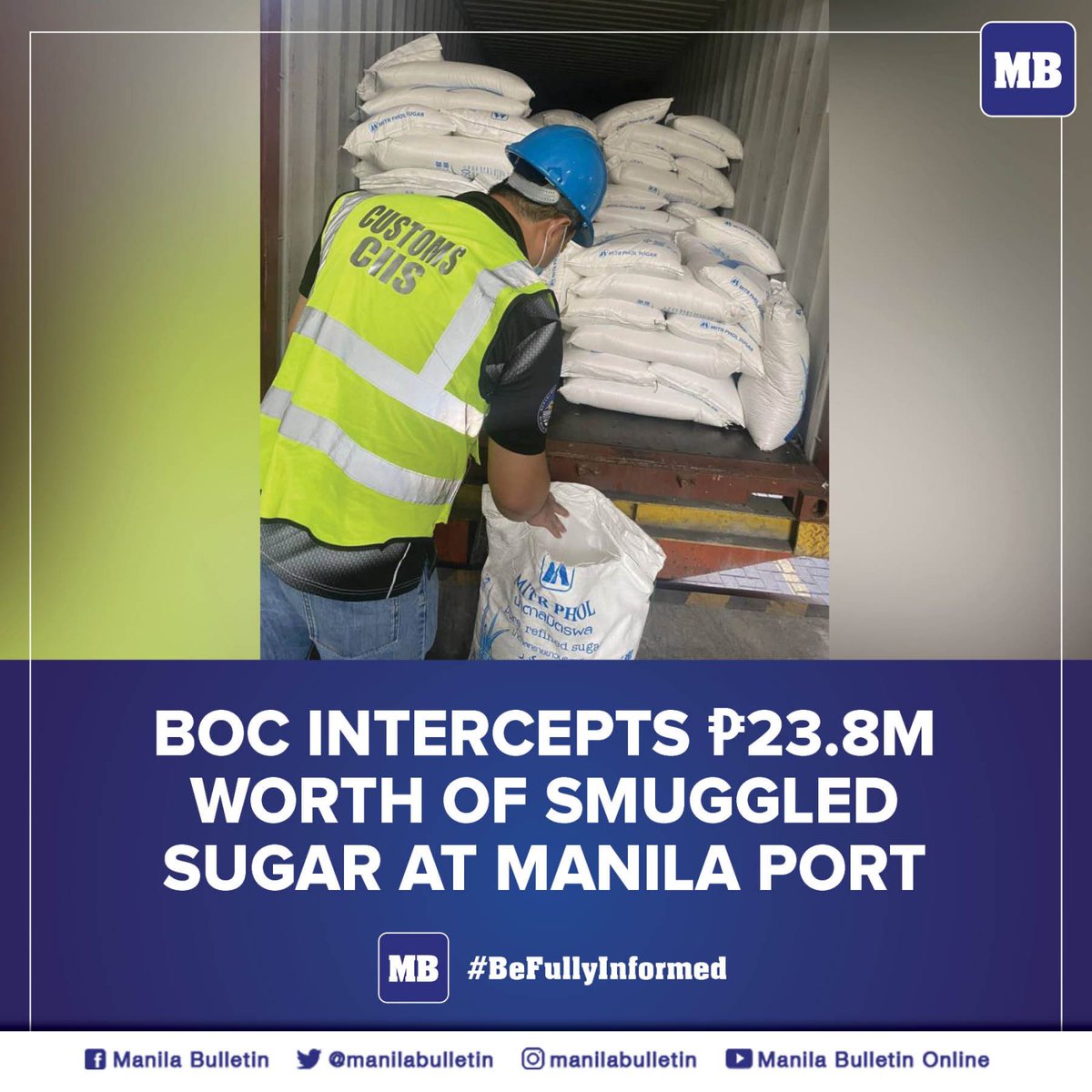 More than P23.8 million worth of refined sugar were seized at the ...