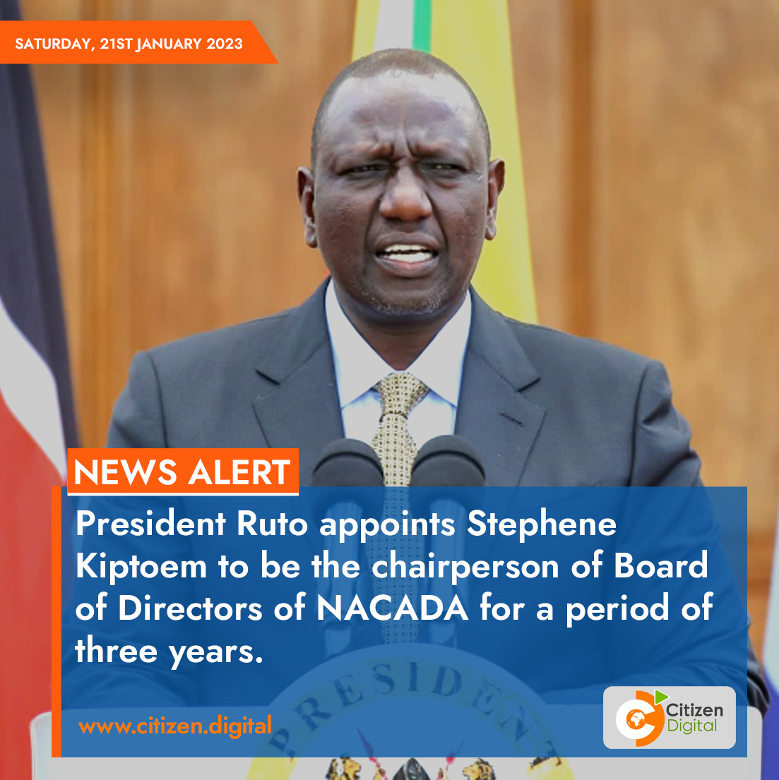 Citizen TV Kenya on Twitter: "President Ruto appoints Stephene Kiptoem to be the chairperson of ...