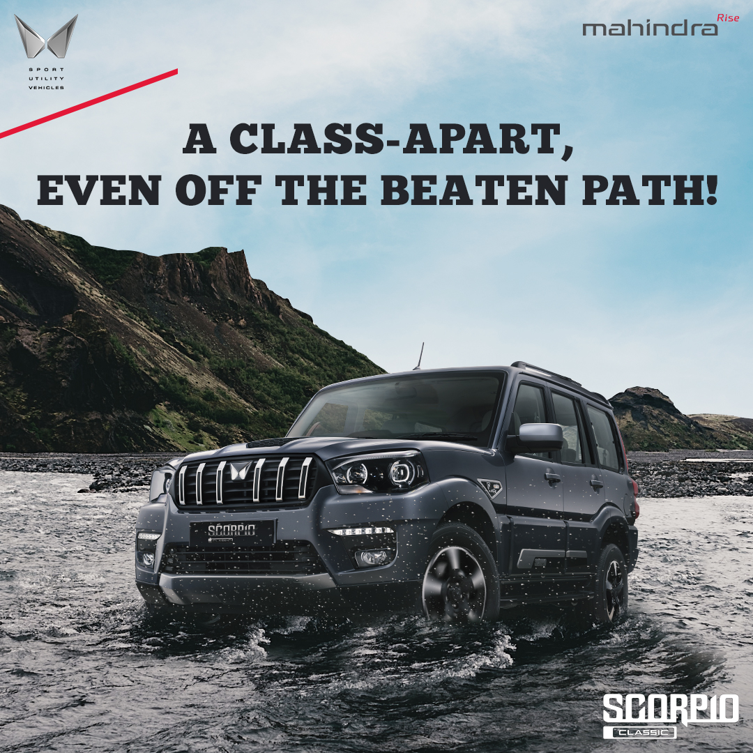 White Mahindra Scorpio