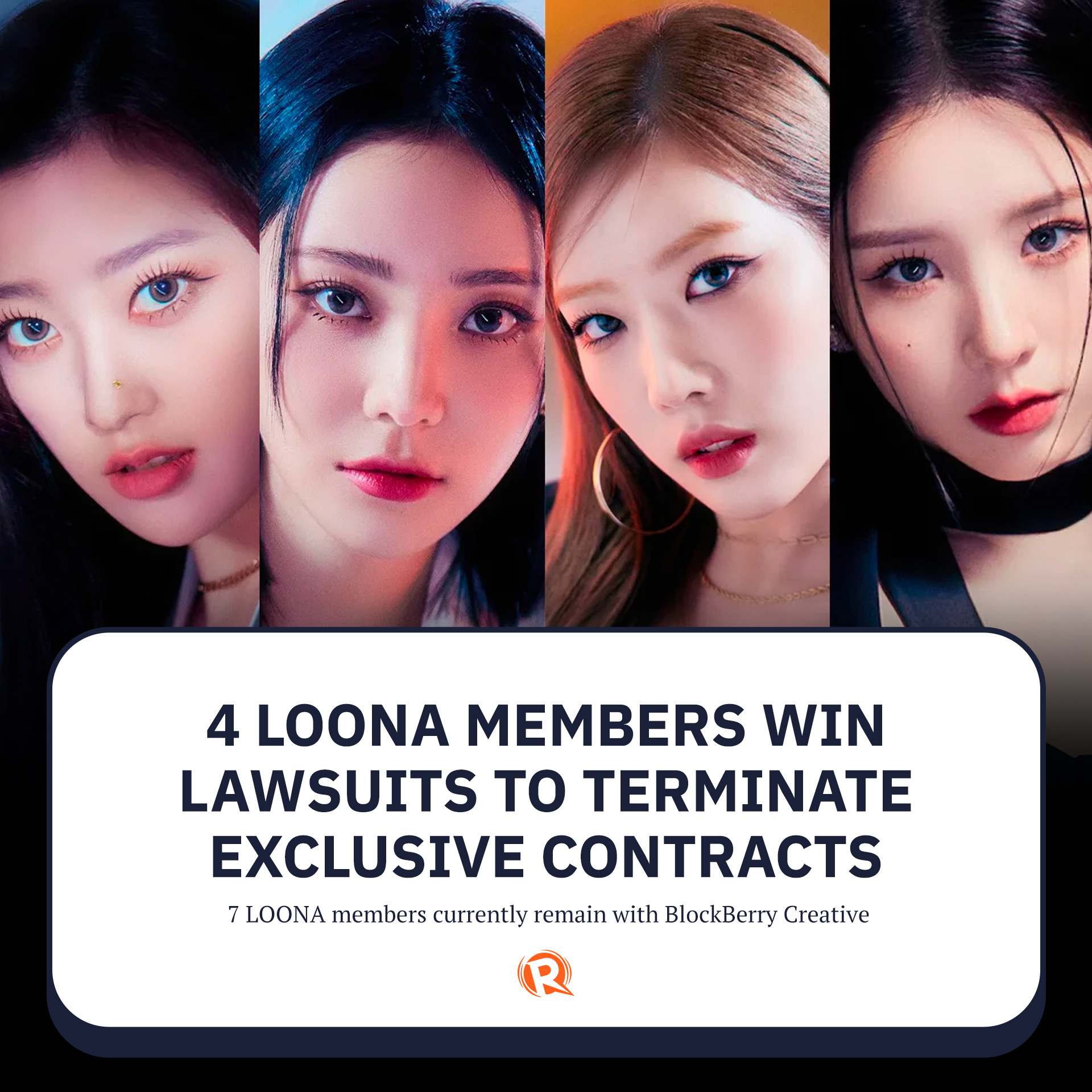 Rappler on Twitter: "K-pop girl group LOONA members Heejin, Kim Lip, Jinsoul, and Choerry won ...