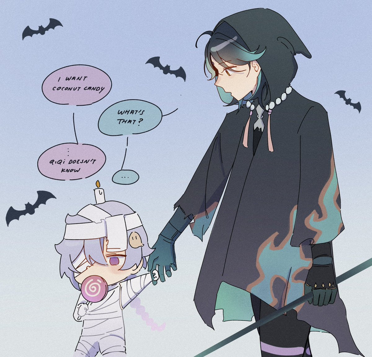 「Qiqi's weekly routine #xiao #原神 」Ceni 🎐の漫画