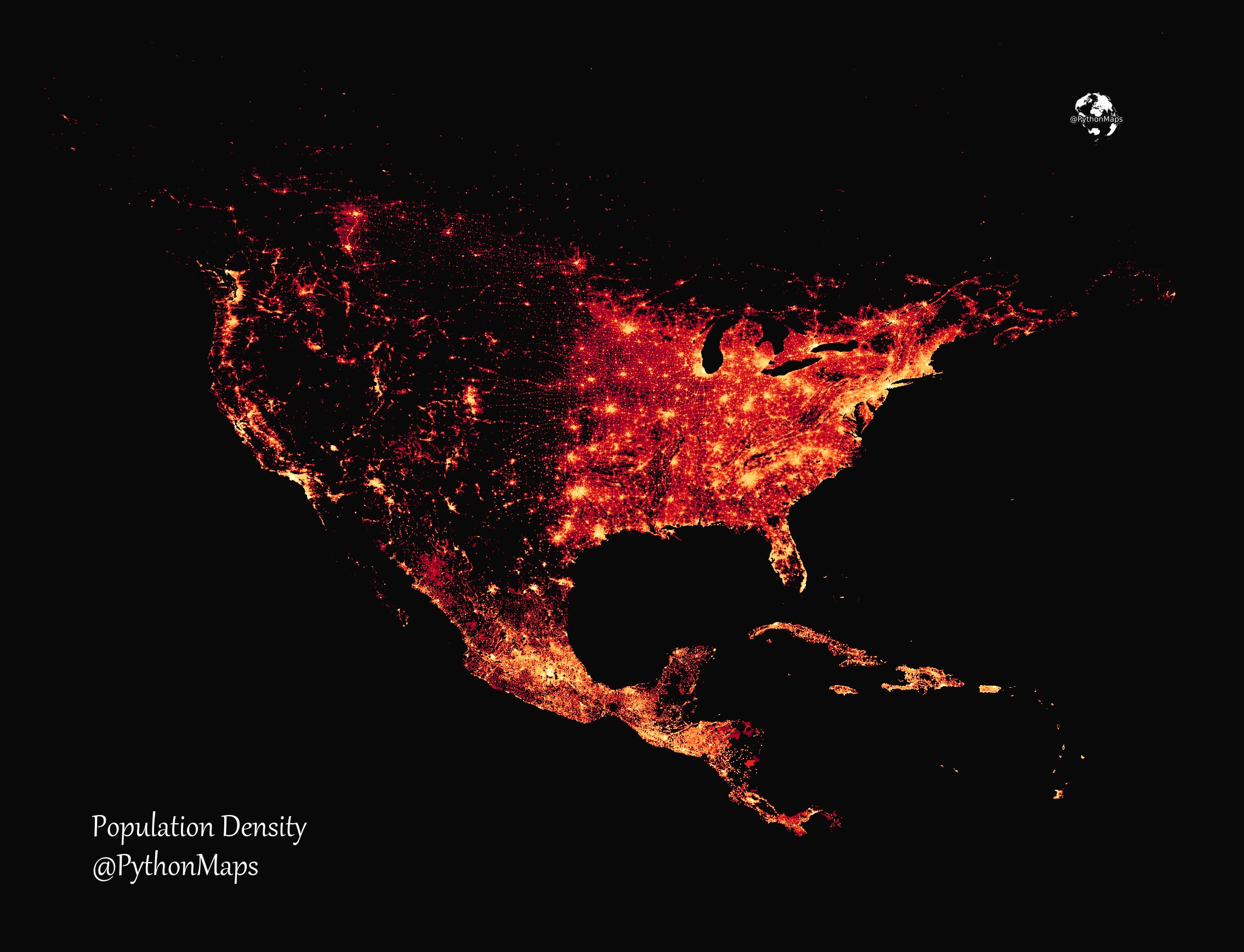 North American Population Map