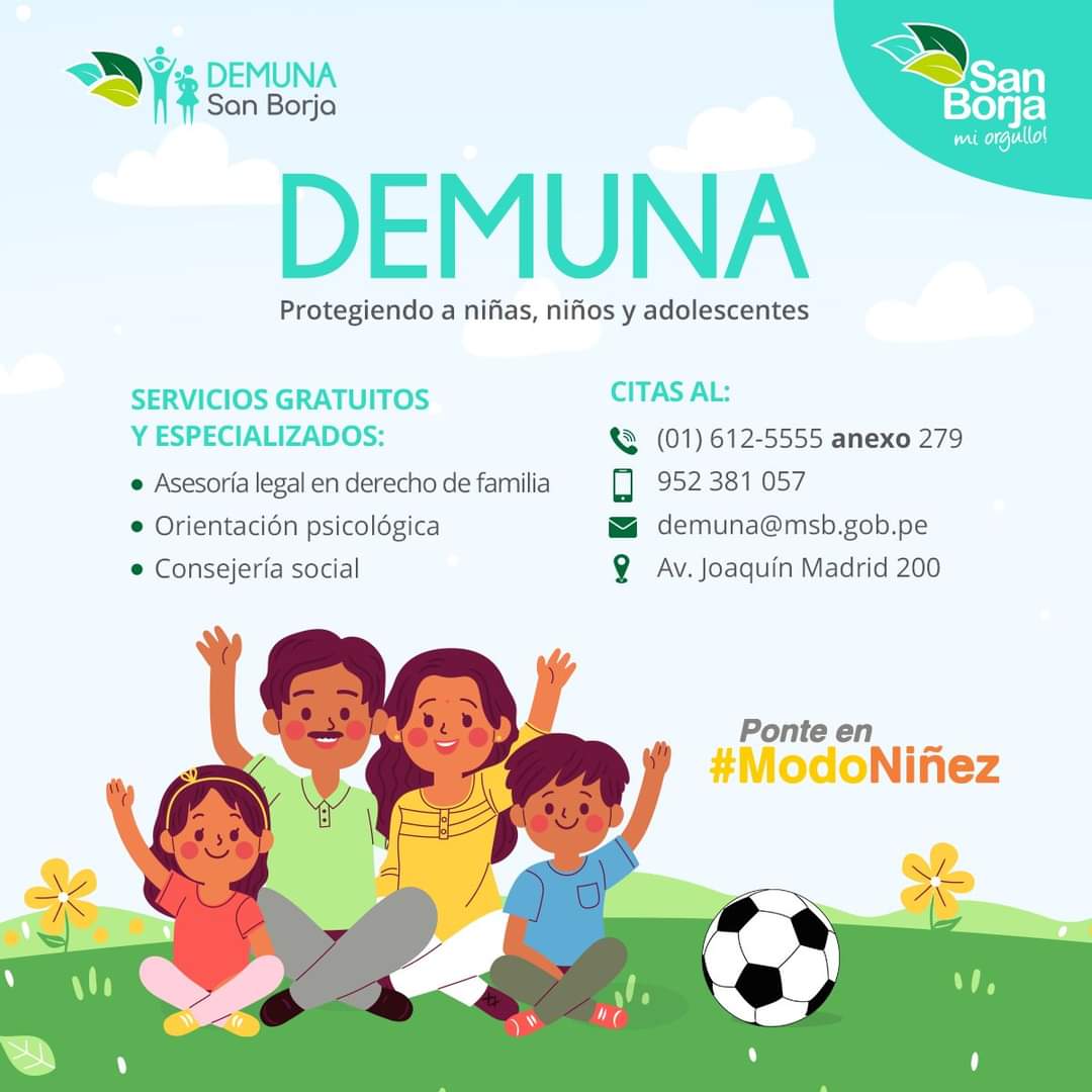 Muni San Borja on Twitter: "La DEMUNA esta cerca de ti brindándote servicios de calidad con la ...