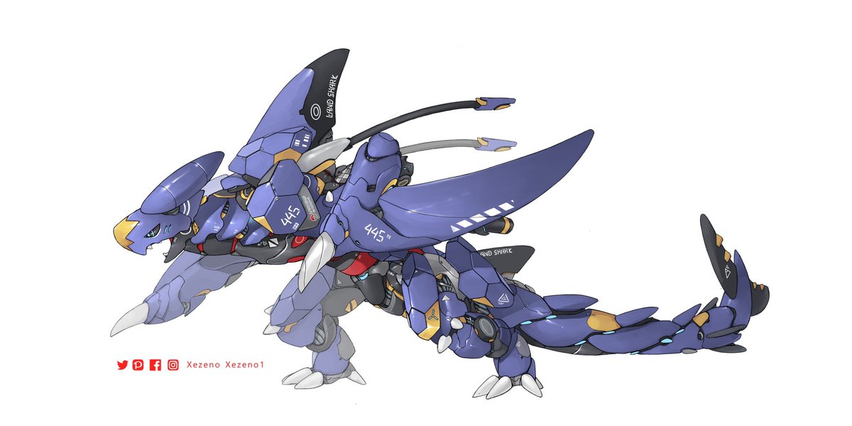 「Pokemon x MechaGarchomp 」|Marcus Hiiのイラスト