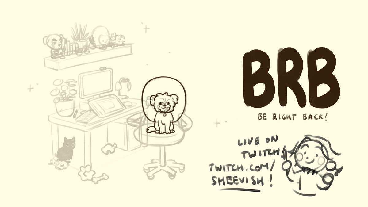 「🔴LIVE working on my BRB screen! If anybody wants to come an」evi 💐 ️の漫画