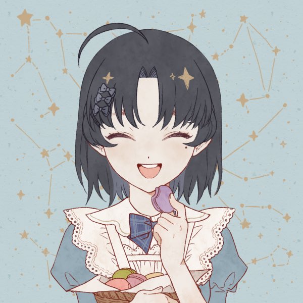 「Picrewの「レトロ風メイドメーカー」でつくったよ! https://t.co」|ろぺす🥴頭割りKアラえ4のイラスト