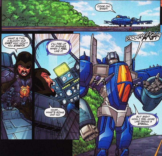Crazy ass moments in Transformers History on Twitter: "this IDW comic coloured Skywarp blue ...
