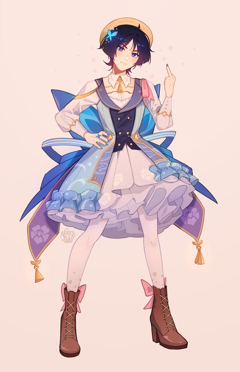 「scara in ayaka's new outfit 🦋 #原神 #Gens」|× Jinny ×のイラスト