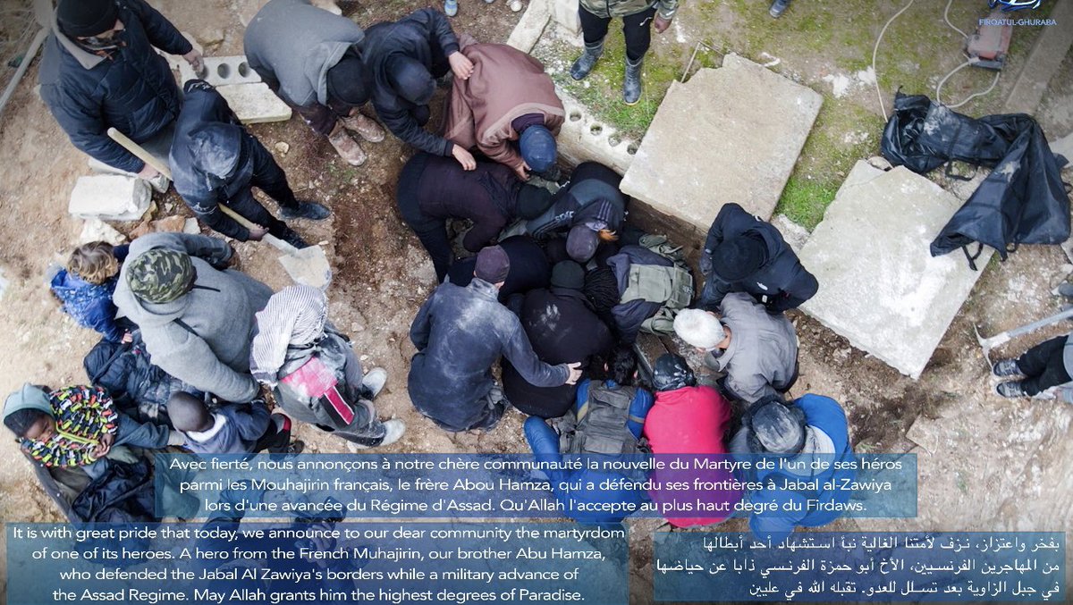 #Syrie les Français de Firqat al-Ghouraba d’Omar Omsen enterrent ...