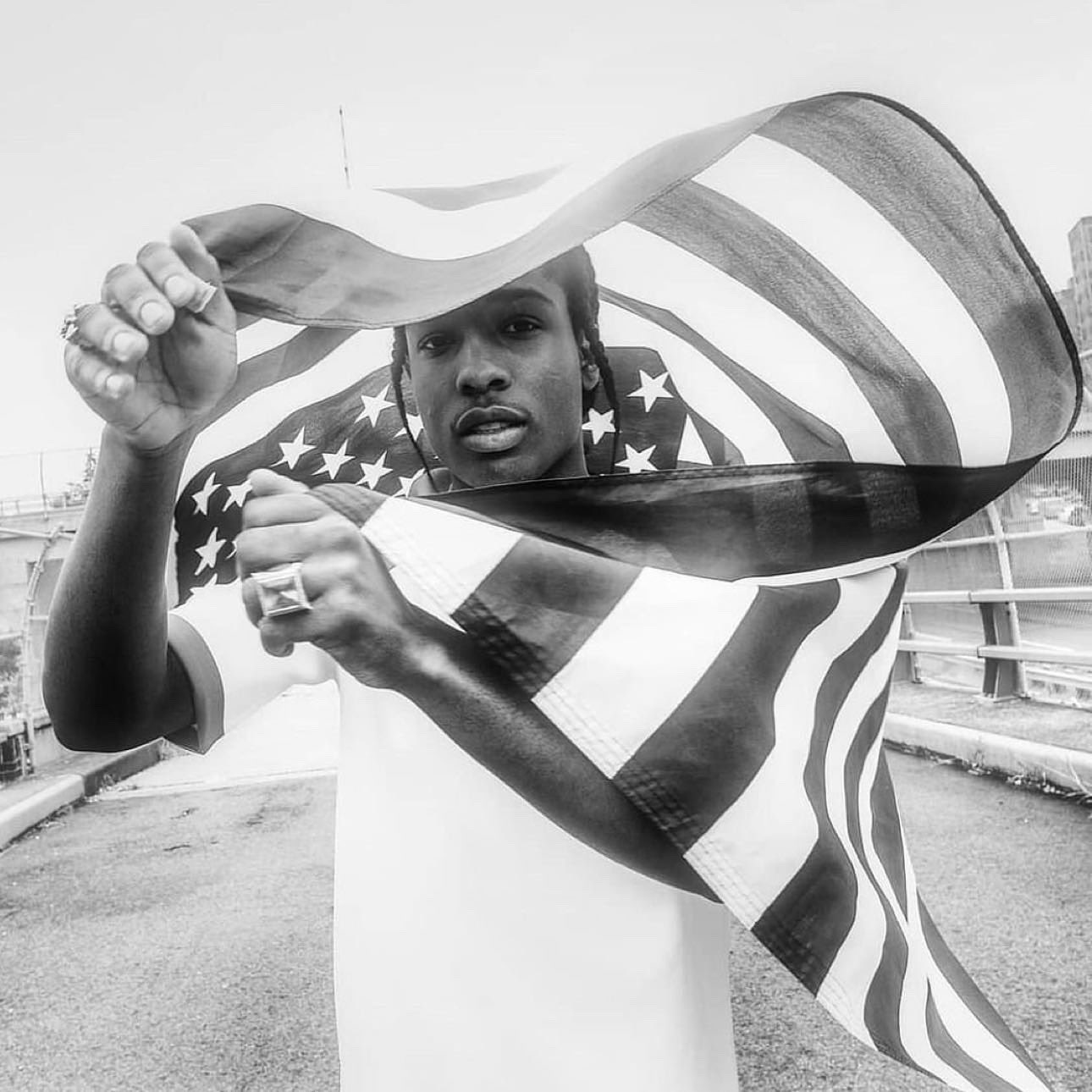 Asap Flag Background