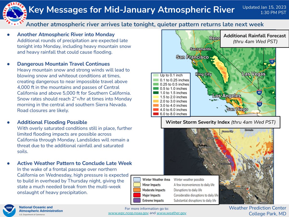 NWS Weather Prediction Center on Twitter: "Another storm system is set to bring periods of heavy ...
